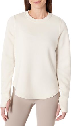 Amazon Essentials Active Damen Damen Active Sweat Lockere Passform Langarm Rundhalsausschnitt Sweatshirt, Hellbeige, XXL