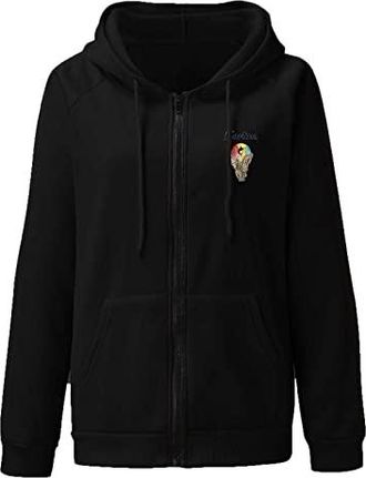 Generic Vestes &agrave; capuche &agrave; fermeture &eacute;clair pour femme, tendance, surdimensionn&eacute;, confortable, grande taille, 2026, Noir, XXL