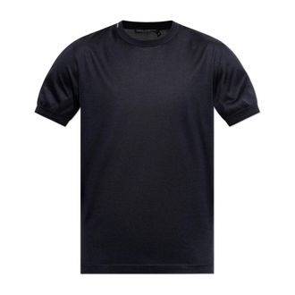 Dolce & Gabbana Seiden-T-Shirt - - Tops - Herren - Blau - L