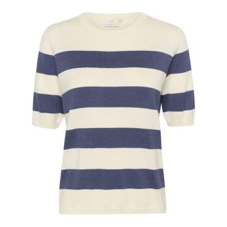 Kaffe KAlizza Gestreifter Strick - - Knitwear - Damen - Blau - 2XL
