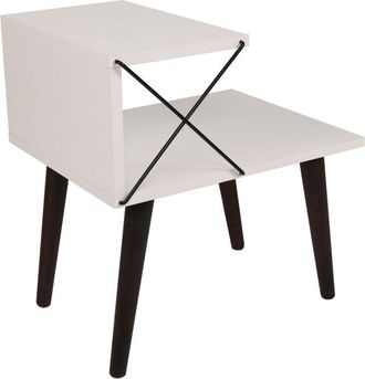Toilinux Toilinux - Table dappoint en bois et m&eacute;tal nino