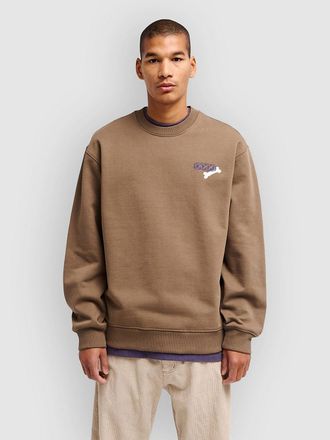 Rvca Dalas Tiger Palm Crew Sweater wood
