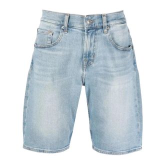 7 For All Mankind Stonewashed Denim-Shorts - - Shorts - Herren - Blau - W32