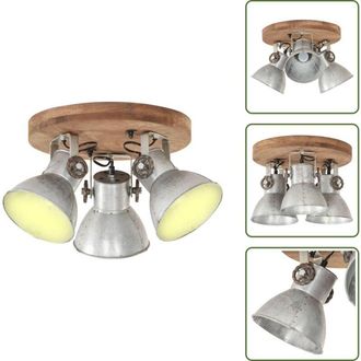 vidaXL The Living Store Deckenlampe Industriestil 25 W Silbern 42x27 cm E27 - Industrielle Deckenleuchte