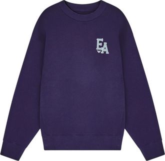 Emporio Armani Homme, Sweatshirts et sweats &agrave; capuche, Violet, Taille: XS Diagonal Cotton SweaT-shirt