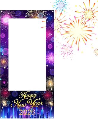 Generico Fotorahmen - Glitzer-Accessoire mit Glitzer zum Thema Weihnachten und Partys | Bilderrahmen 2026 | f&uuml;r Familienfeiern, Freunde, Studios, Partys und In