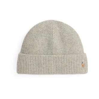 Polo Ralph Lauren Bonnet en laine c&ocirc;tel&eacute;e - Homme - Accessoires - Gris - Taille: ONE Size