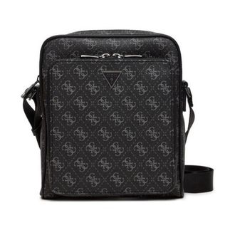 Guess Homme, Sacs, Noir, Taille: ONE Size Sac messager en cuir PU Milano