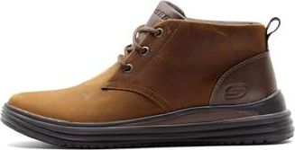 Skechers Baskets CDB 204670 pour Homme, Cuir Brun foncé, 42.5 EU