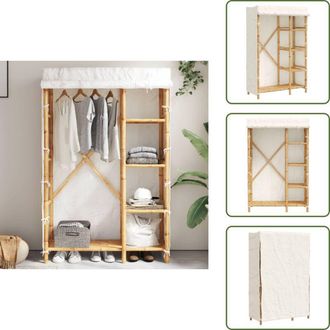 vidaXL The Living Store - Kleiderschrank 110x45x170 cm Bambus - Bambuskasten - Garderoben - Kleiderschrank - Aufbewahrungsschrank - Zimmerdekor
