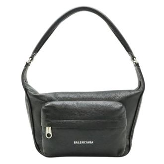 Balenciaga Pre-owned Raver Mediu Logo Print Leather Shoulder Bag - - Pre-owned - Damen - Schwarzk - ONE SIZE