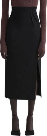 MUGLER Femme, Jupes, Noir, Taille: 38 FR Jupe crayon taille haute