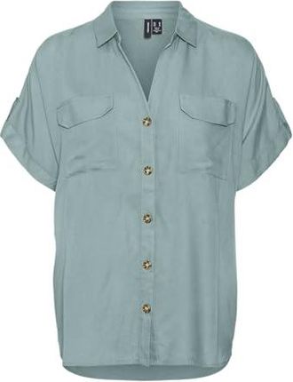 Vero Moda VMBUMPY S/S T-Shirt WVN GA Noos, Gris Brumeux, XS