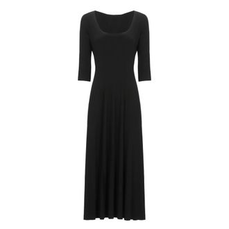 Norma Kamali Ausgestelltes Midikleid - - Dresses - Damen - Schwarzk - XS