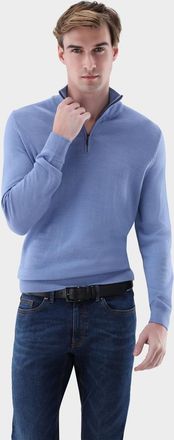 van Laack Troyer aus merzerisierter Merinowolle mit Farbdetail