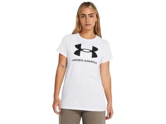 Under Armour Live Sportstyle Graphic Short Sleeve Crew Neck T-Shirt, (111) Blanc/Noir, Taille S Femme