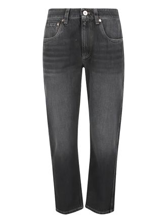 Brunello Cucinelli Gerade Five-Pocket-Jeans - Grau