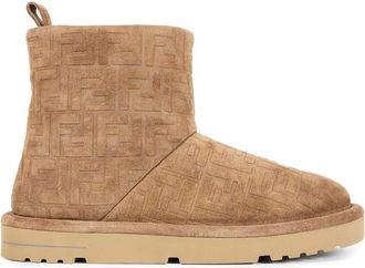 Fendi FF Suede Ankle Boots