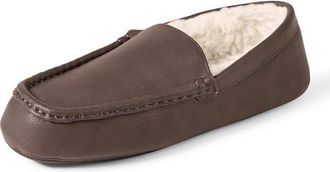 Amazon Essentials Pantoufles mocassins pour homme, cuir synthétique marron foncé, pointure 42