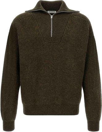 Jil Sander Rundhalspullover - Gr&uuml;n