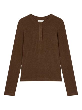 TOMBOY button long-sleeve top - Marron