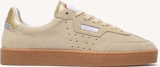 Faguo Baskets beige et dor&eacute; cuir su&egrave;de - LUMBO
