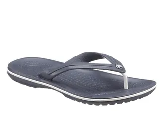 Crocs Zehentrenner CROCS Crocband Flip, Herren, Gr. 38, blau (navy), Croslite, Schuhe Zehentrenner, Sommerschuh, Schlappen, Poolslides, Dianette, zum Baden