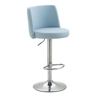 Generic Drehbarer Barhocker, verstellbare Barhocker mit R&uuml;ckenlehne, hohe Barhocker aus Leder f&uuml;r die K&uuml;che/41,5 * 60~80 cm