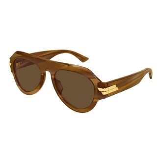 Bottega Veneta Lunettes de soleil aviateur - unisex - Accessoires - Brun - Taille: 53 MM