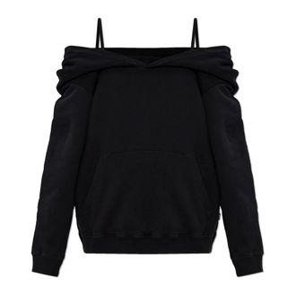 Maison Margiela Femme, Sweatshirts et sweats &agrave; capuche, Noir, Taille: 40 FR Cotton SweaT-shirt