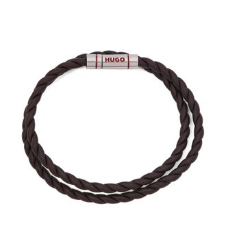 HUGO BOSS Armband HUGO E-Doublebraid4 50552596 Braun