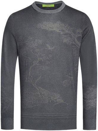 Shanghai Tang Jacquard-Pullover mit Spray-Effekt - Grau