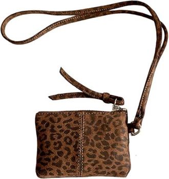 Generic Mini sac en cuir synth&eacute;tique souple pour femme avec cordon, petit portefeuille et porte-monnaie, pour les d&eacute;placements et la vie quotidienne, Imprim&eacute; 