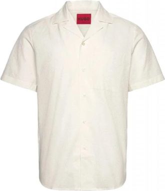 HUGO BOSS Homme, Chemises, Beige, Taille: XL Short Sleeve Shirt