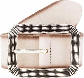 Vanzetti Damen Leder G&uuml;rtel Veloursleder mit Airbrushkanten Dameng&uuml;rtel vanille 40mm (100 cm)