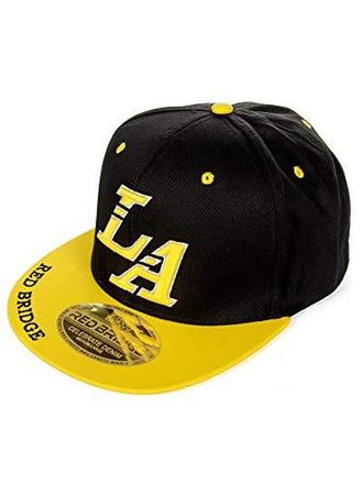 Red Bridge Casquette de Baseball avec Les Lettres LA brod&eacute;es pour Les Hommes Noir et Jaune