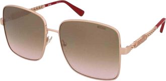 Moschino Brillenb&uuml;gel mit Logo-Sonnenbrille f&uuml;r Damen (Ros&eacute;gold/Gelb)
