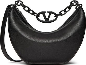Valentino Garavani Femme, Sacs, Noir, Taille: ONE Size Vlogo Chain Hobo Bag