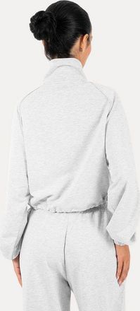 Smilodox Outdoorjacke Ylena, Fitnessjacke Damen, Loose Fit Trainingsjacke, Cropped, Gym Stehkragen mit Zipper, Kordelzug-Saum, Homewear, Yoga