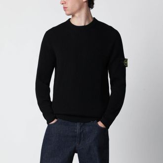 Stone Island Black wool sweater
