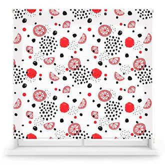 Blindecor Transparentes Rollo mit Digitaldruck für Küche, Grapefruit, Rollo 170 x 180 cm (Breite x Höhe), Stoffgröße 167 x 175 cm, Digitaldruck