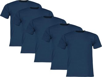 Fruit Of The Loom Heavy Cotton Tee Shirt 5er-Pack Herren, Blau (Navy), XXL