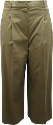 Max Mara Femme, Pantalons, Vert, Taille: 38 FR Ribera Cropped Pantalons