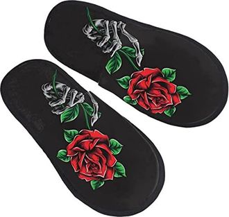 Generic Chaussons Femme Homme Rose Squelette Chaussures Peluche Chaussures DInt&eacute;rieur Antid&eacute;rapant Pantoufles En Peluche Pour H&ocirc;tel Ext&eacute;rieur Int&eacute;rieur L