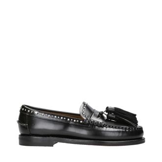 Max Mara Femme, Chaussures, Noir, Taille: 38 1/2 EU Mocassins &agrave; Glands en Cuir Noir