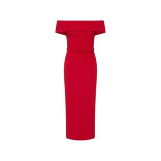 Rebecca Vallance Off-Shoulder Crepe Dress - - Dresses - Damen - Rot - M