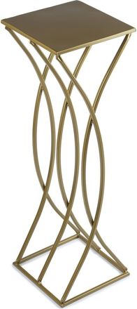 HowHomely Blumenst&auml;nder Metall Gold 75 cm Hoch - Solider und Robuster Blumenhocker Metall - Pflanzenst&auml;nder mit Eleganter Form f&uuml;r die Dekoration in Wohnzimmer