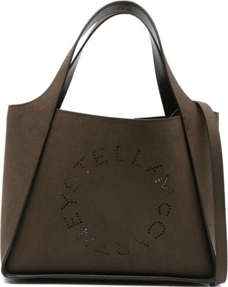 Stella McCartney Femme, Sacs, Brun, Taille: ONE Size Logo Tote Bag