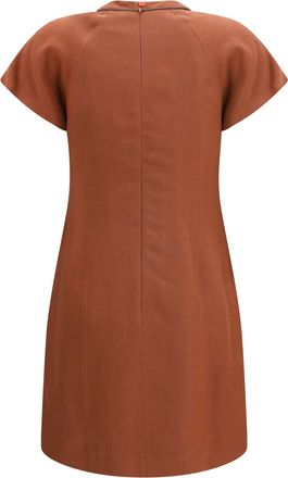 Brunello Cucinelli Monili Chain-Detailed Midi Dress - Orange