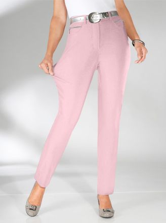Stehmann Stretch-Hose STEHMANN, Damen, Gr. 108, Langgr&ouml;&szlig;en, rosa (ros&eacute;), 72% Viskose, 25% Polyamid, 3% Elasthan, unifarben, lang, Hosen, Topseller